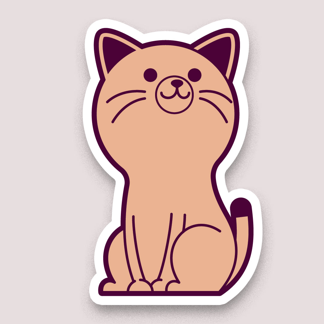 Sticker: Sitting Cat – TBFC